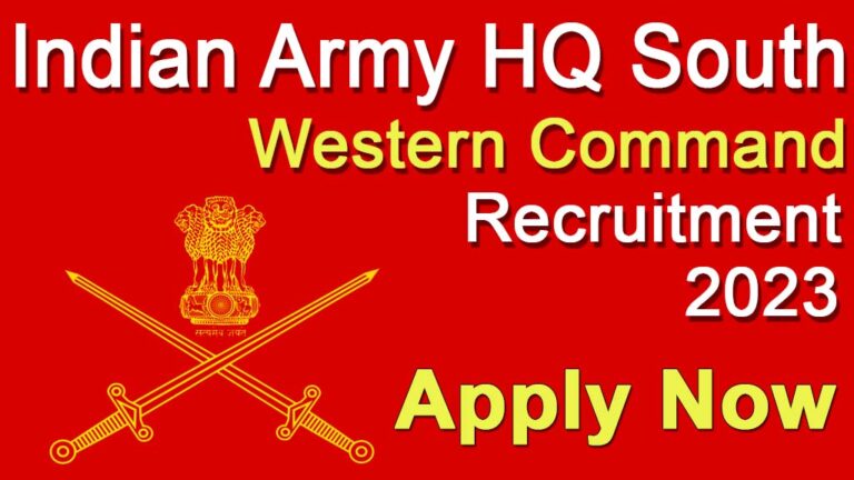 Army Hq Southern Western Command Recruitment 2023